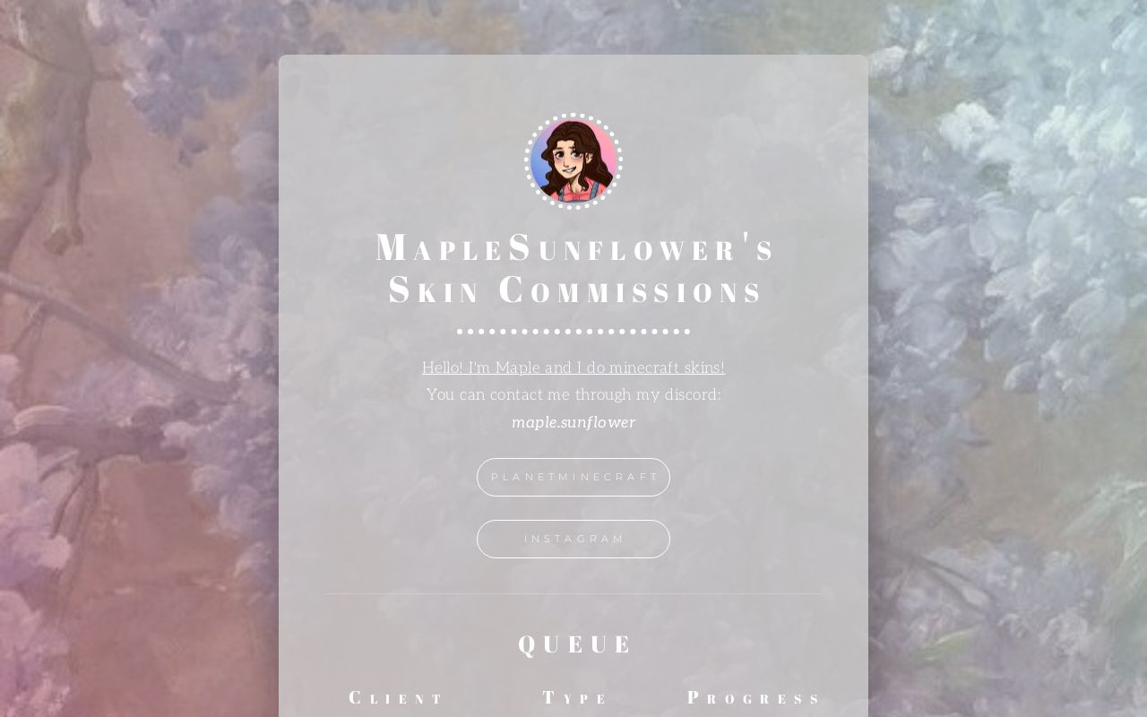 MapleSunflower's Skin Commissions